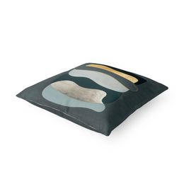 Bilderwelten Dekokissen Kissenbezug grau Abstrakt - Formen Muster auf Dunkelgrau II - Bett Couch Sofakissen Bezug & F&uuml;llung in 40x40 50x50 60x60