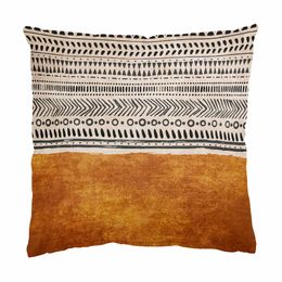 Bilderwelten Dekokissen Kissenbezug braun originell modern - Boho Muster - Bett Couch Sofakissen Bezug & F&uuml;llung in 40x40 50x50 60x60