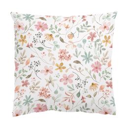 Bilderwelten Dekokissen Kissenbezug pastell Blumen Illustration Aquarell - Blumen Muster Pastell Aquarell - Bett Couch Sofakissen Bezug-in 40x40 50x50 60x60