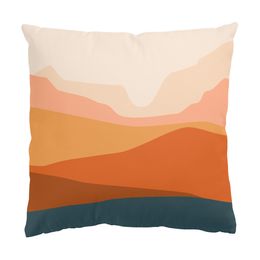 Bilderwelten Dekokissen bunt originell modern - Bunte Berge am Abend - Bett Couch Sofakissen Bezug & F&uuml;llung in 40x40 50x50 60x60