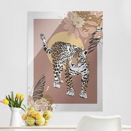 Bilderwelten Glasbild Safari Tiere - Leopard