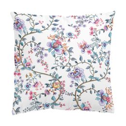 Bilderwelten Dekokissen bunt Vintage - Blumenranken in Pastell - Pflanzen Sofakissen Bezug & F&uuml;llung in 40x40 50x50 60x60