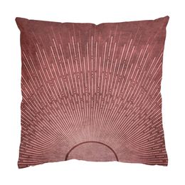 Bilderwelten Dekokissen braun Spirituell Vintage - Boho Japan Sonne - Retro Sofakissen Bezug & F&uuml;llung in 40x40 50x50 60x60