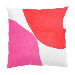 Bilderwelten Dekokissen Kissenbezug pink originell Pop Art - Formen in Farbe - Pink Rot - Bett Couch Sofakissen Bezug & F&uuml;llung in 40x40 50x50 60x60