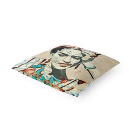 Bilderwelten Dekokissen Kissenbezug beige originell modern - Frida Kahlo - Collage No.1 - Bett Couch Sofakissen Bezug & F&uuml;llung in 40x40 50x50 60x60