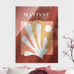 Bilderwelten Glasbild originell Abstrakt rot Glas Wandbild - Matisse Interpretation - Kombination Rot - Deko Jugendzimmer