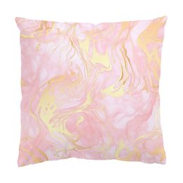 Bilderwelten Dekokissen Farbspiel in Rosa und Gold