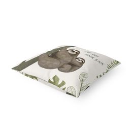 Bilderwelten Dekokissen beige Tiere Illustration - Faultier Spr&uuml;che - Back - Spr&uuml;che Sofakissen Bezug & F&uuml;llung in 40x40 50x50 60x60