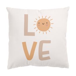 Bilderwelten Dekokissen Kissenbezug beige Spr&uuml;che Illustration - Boho Love Sunshine - Spr&uuml;che Sofakissen Bezug & F&uuml;llung in 40x40 50x50 60x60