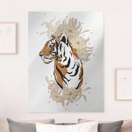 Bilderwelten Glasbild Safari Tiere - Portrait Tiger