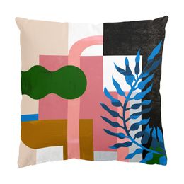 Bilderwelten Dekokissen Kissenbezug bunt originell Abstrakt - Farn auf abstraktem Grund - Bett Couch Sofakissen Bezug & F&uuml;llung in 40x40 50x50 60x60