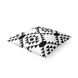 Bilderwelten Dekokissen Kissenbezug schwarz Unifarben - Ethnomuster Volk der Griechen - Bett Couch Sofakissen Bezug & F&uuml;llung in 40x40 50x50 60x60