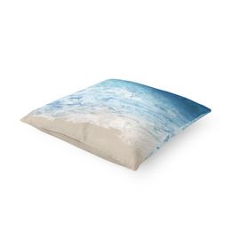 Bilderwelten Dekokissen blau Strand maritim - Ebbe und Flut in Farbe I - Landschaft Sofakissen Bezug & F&uuml;llung in 40x40 50x50 60x60