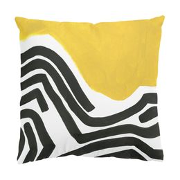 Bilderwelten Dekokissen schwarz originell Abstrakt - Farbenlabyrinth I - Bett Couch Sofakissen Bezug & F&uuml;llung in 40x40 50x50 60x60