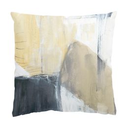 Bilderwelten Dekokissen grau originell Abstrakt - Dreiklang mit Tigerauge I - Bett Couch Sofakissen Bezug & F&uuml;llung in 40x40 50x50 60x60