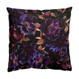 Bilderwelten Dekokissen Kissenbezug violett Blumen Motiv - Dunkle violette Bl&uuml;ten - Bett Couch Sofakissen Bezug & F&uuml;llung in 40x40 50x50 60x60