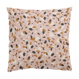 Bilderwelten Dekokissen Kissenbezug rosa Vintage Terrazzo - Ethno Safari Terrazzo - Retro Sofakissen Bezug & F&uuml;llung in 40x40 50x50 60x60