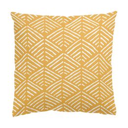 Bilderwelten Dekokissen gelb Abstrakt - Ethno Muster Pyramiden - Bett Couch Sofakissen Bezug & F&uuml;llung in 40x40 50x50 60x60