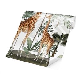 Fototapete Eleganz der Giraffen im Dschungel