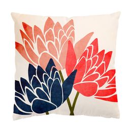 Bilderwelten Dekokissen Kissenbezug rosa Blumen modern - Drei Seerosenbl&uuml;ten - Bett Couch Sofakissen Bezug & F&uuml;llung in 40x40 50x50 60x60
