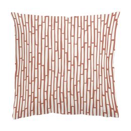 Bilderwelten Dekokissen rot Abstrakt - Ethno Muster Streifen l&auml;ngs - Bett Couch Sofakissen Bezug & F&uuml;llung in 40x40 50x50 60x60