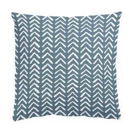 Bilderwelten Dekokissen blau Abstrakt - Ethno Muster kleine Berge - Bett Couch Sofakissen Bezug & F&uuml;llung in 40x40 50x50 60x60