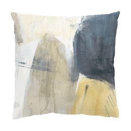 Bilderwelten Dekokissen blau originell Abstrakt Aquarell - Dreiklang mit Tigerauge II - Bett Couch Sofakissen Bezug & F&uuml;llung in 40x40 50x50 60x60