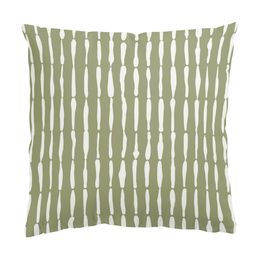 Bilderwelten Dekokissen gr&uuml;n Abstrakt - Ethno Muster unterbrochene Linien - Bett Couch Sofakissen Bezug & F&uuml;llung in 40x40 50x50 60x60