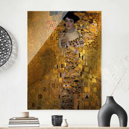 Bilderwelten Glasbild originell modern gold Glas Wandbild - Gustav Klimt - Adele Bloch-Bauer I - Deko Wohnzimmer Schlafzimmer