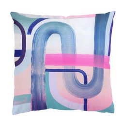Bilderwelten Dekokissen Kissenbezug pink originell Pop Art - Bewegte Formen II - Bett Couch Sofakissen Bezug & F&uuml;llung in 40x40 50x50 60x60