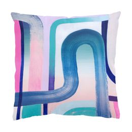 Bilderwelten Dekokissen Kissenbezug blau originell Pop Art - Bewegte Formen - Bett Couch Sofakissen Bezug & F&uuml;llung in 40x40 50x50 60x60