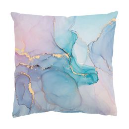 Bilderwelten Dekokissen Aquarell Pastell T&uuml;rkis mit Gold