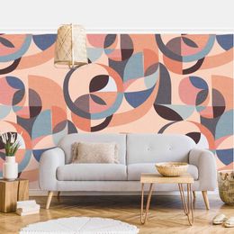 Bilderwelten Fototapete originell Abstrakt Wandtapete beige - Moderne Kreise - Deko Wohnzimmer Schlafzimmer