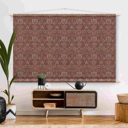 Bilderwelten Wandteppich rosa Vintage Stoffbild - William Morris Muster in Rosa - Pflanzen Wohnzimmer Schlafzimmer
