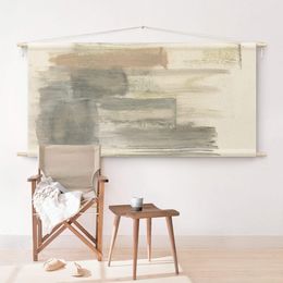 Bilderwelten Wandteppich originell beige Abstrakt Stoffbild - Ein Hauch von Pastell II - Wandbild Wohnzimmer Schlafzimmer