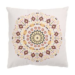 Bilderwelten Dekokissen Kissenbezug bunt Spirituell Orientalisch - Azteken Boho Mandala IV in Gelb - Mandala Sofakissen Bezug & F&uuml;llung in 40x40 50x50 60x60