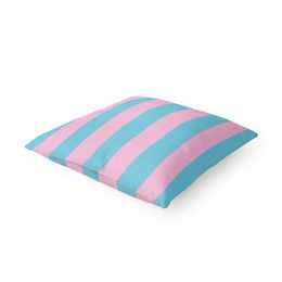 Bilderwelten Dekokissen PopArt Sommer Streifen Rosa Hellblau