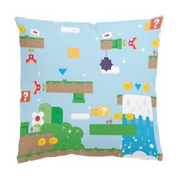 Bilderwelten Dekokissen Kissenbezug blau Digital Art - Retro Game Klassiker - Bett Couch Sofakissen Bezug & F&uuml;llung in 40x40 50x50 60x60