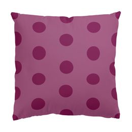 Bilderwelten Dekokissen Kissenbezug violett modern - Punkte in Fuchsia - Punkte Sofakissen Bezug & F&uuml;llung in 40x40 50x50 60x60