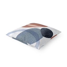 Bilderwelten Dekokissen blau originell Abstrakt - Orbit mit Punkten II - Bett Couch Sofakissen Bezug & F&uuml;llung in 40x40 50x50 60x60