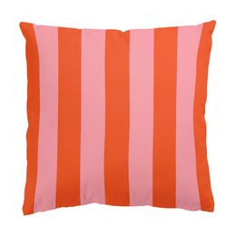 Bilderwelten Dekokissen rosa Pop Art - PopArt Sommer Streifen Rosa Orange - Streifen Sofakissen Bezug & F&uuml;llung in 40x40 50x50 60x60