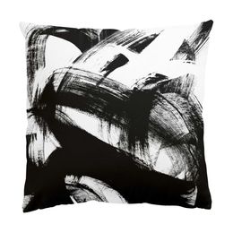 Bilderwelten Dekokissen Kissenbezug schwarz weiss originell Abstrakt - Onyx in Bewegung II - Bett Couch Sofakissen Bezug & F&uuml;llung in 40x40 50x50 60x60