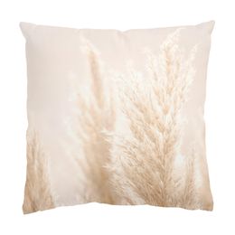 Bilderwelten Dekokissen Kissenbezug beige Tropisch - Pampasgras im Sonnenlicht - Gr&auml;ser Sofakissen Bezug & F&uuml;llung in 40x40 50x50 60x60