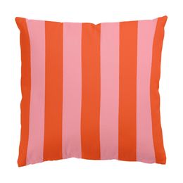 Bilderwelten Dekokissen Kissenbezug rosa Pop Art - PopArt Sommer Streifen Rosa Orange - Streifen Sofakissen Bezug & F&uuml;llung in 40x40 50x50 60x60