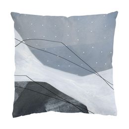 Bilderwelten Dekokissen blau originell Abstrakt - Punkte im Dialog II - Bett Couch Sofakissen Bezug & F&uuml;llung in 40x40 50x50 60x60