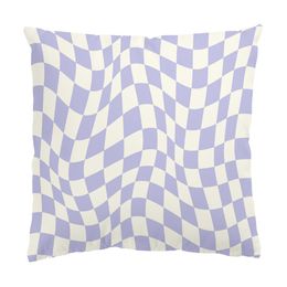 Bilderwelten Dekokissen Kissenbezug violett Pop Art - Retro Karowirbel in Lila - Retro Sofakissen Bezug & F&uuml;llung in 40x40 50x50 60x60