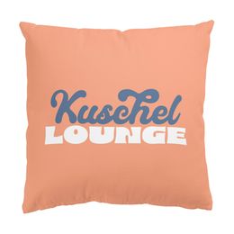 Bilderwelten Dekokissen Kissenbezug rosa Spr&uuml;che Pop Art - PopArt Typografie Kuschel Lounge - Spr&uuml;che Sofakissen Bezug & F&uuml;llung in 40x40 50x50 60x60