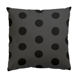 Bilderwelten Dekokissen schwarz modern - Punkte in Tiefschwarz - Punkte Sofakissen Bezug & F&uuml;llung in 40x40 50x50 60x60