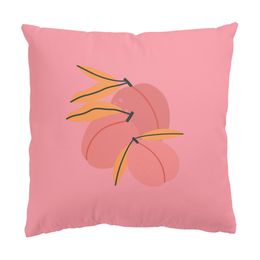 Bilderwelten Dekokissen Kissenbezug rosa Kulinarisch Pop Art - PopArt Sommer Pfirsiche - Obst Sofakissen Bezug & F&uuml;llung in 40x40 50x50 60x60