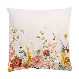 Bilderwelten Dekokissen pastell Blumen Illustration Aquarell - Rankende Blumen Aquarell Vintage - Ranke Sofakissen Bezug & F&uuml;llung in 40x40 50x50 60x60